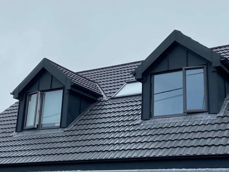 Prefa P10 Anthracite Aluminium Dormers - Weather Seam
